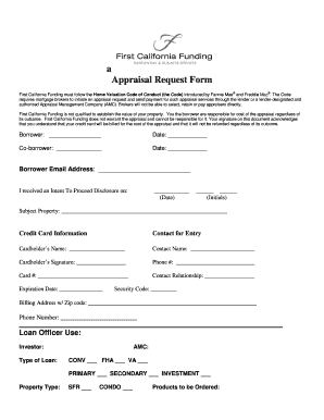 Fillable Online Appraisal Order Form - Portland Residential Appraisals ...