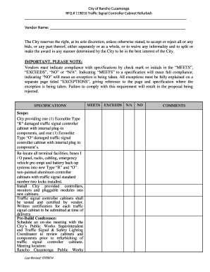 Fillable Online Below is a sample of the specification format Fax Email ...
