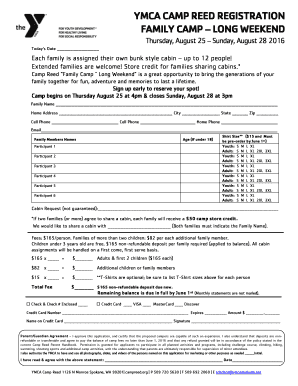 Fillable Online ymcaspokane YMCA Camp Reed - YMCA Spokane - ymcaspokane ...