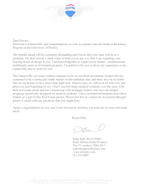 Fillable Online Welcome to Gainesville, and congratulations on your ...