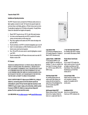 Fillable Online Transceiver Module TM751 Fax Email Print - pdfFiller