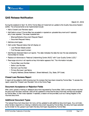 Fillable Online QAS Release Notification Fax Email Print - pdfFiller