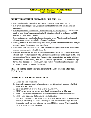 Fillable Online URBAN DANCE PROJECTS COMPETITION Fax Email Print ...