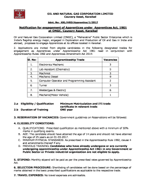 Fillable Online Notification for engagement of Apprentices under ...