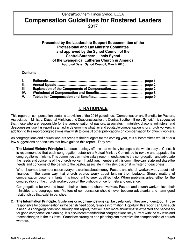 Fillable Online csis-elca Central/Southern Illinois Synod, ELCA Fax Email Print - pdfFiller