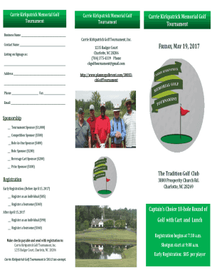 Fillable Online ourladyofconsolation Carrie Kirkpatrick Memorial Golf ...