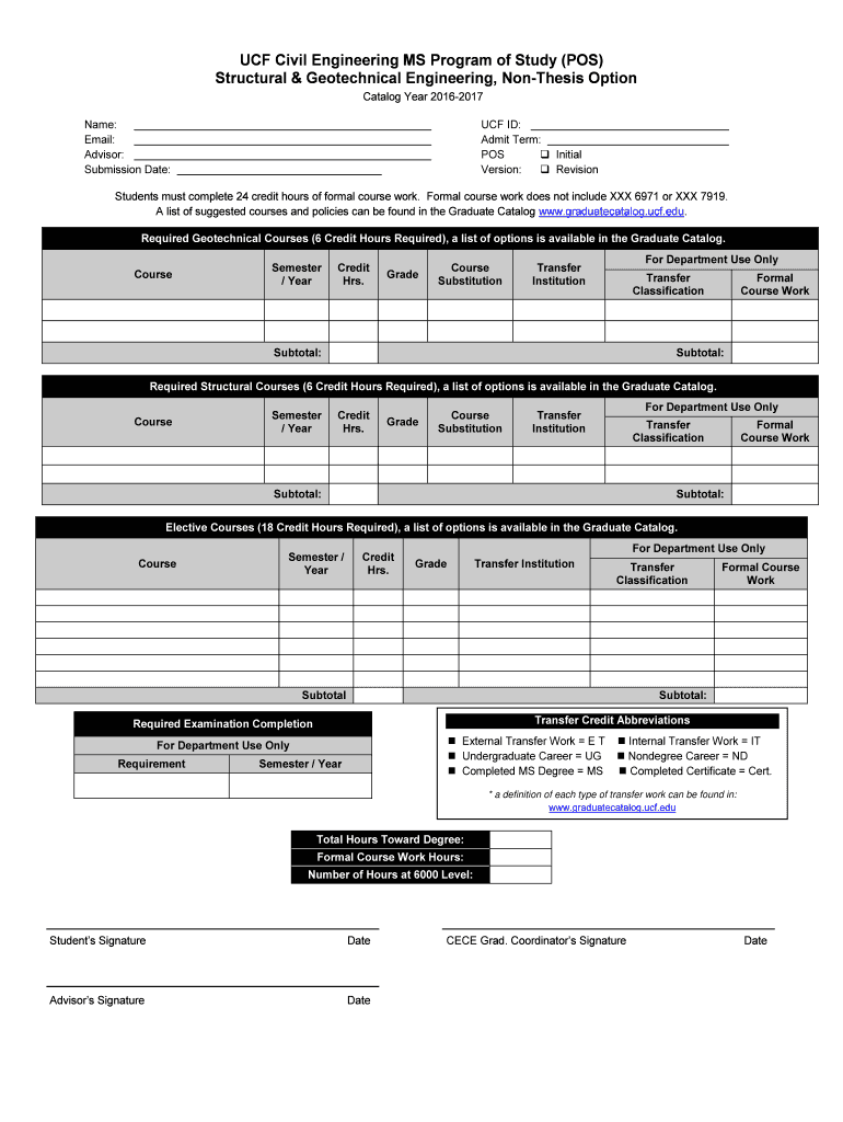 Fillable Online Structural and Geotechnical Engineering Track (M.S ...