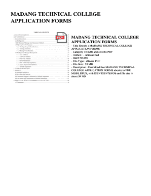 Madang Technical College Application Form 2025 - Fill Online, Printable ...