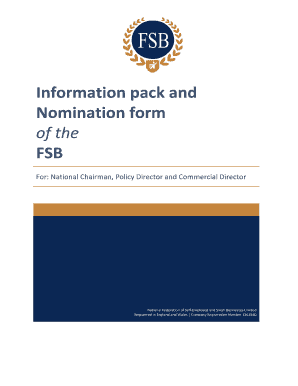Fillable Online Information pack and Nomination form Fax Email Print ...