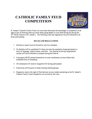 Family Feud Rules Pdf - Fill Online, Printable, Fillable, Blank | pdfFiller