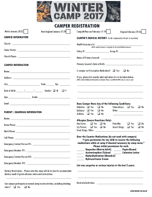 Fillable Online CAMPER REGISTRATION - gccnh.com Fax Email Print - pdfFiller