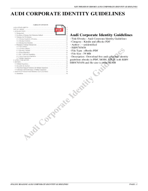 Fillable Online ibqsqi AUDI CORPORATE IDENTITY GUIDELINES. Audi ...