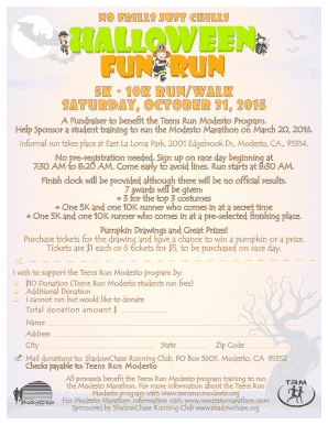 Fillable Online shadowchase 5K 10K Run/Walk - shadowchase Fax Email Print - pdfFiller