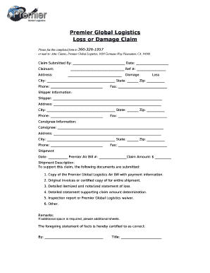 Fillable Online premier global logistics Fax Email Print - pdfFiller