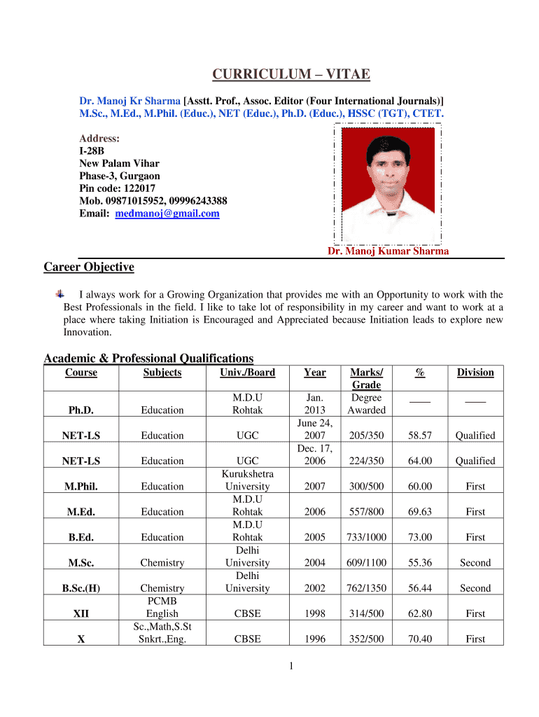 Fillable Online curriculum vitae - ARSEAM Fax Email Print - pdfFiller
