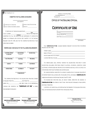 Fillable Online pasigcity gov Certificate of Use - pasigcity.gov.ph Fax ...