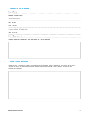 Fillable Online Solution ONE Proposal Form - Solution Underwriting Fax ...