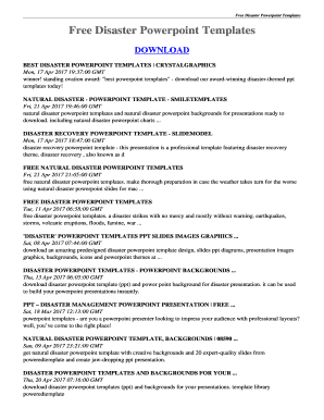 Fillable Online Free Disaster Powerpoint Templates. free disaster ...