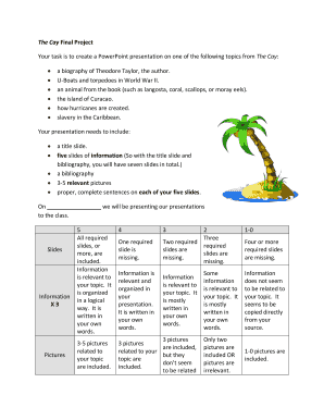 Fillable Online The Cay Final Project Your task is to create a ...