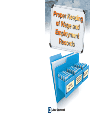 Fillable Online labour gov Proper Keeping Of Wage And Employment ...