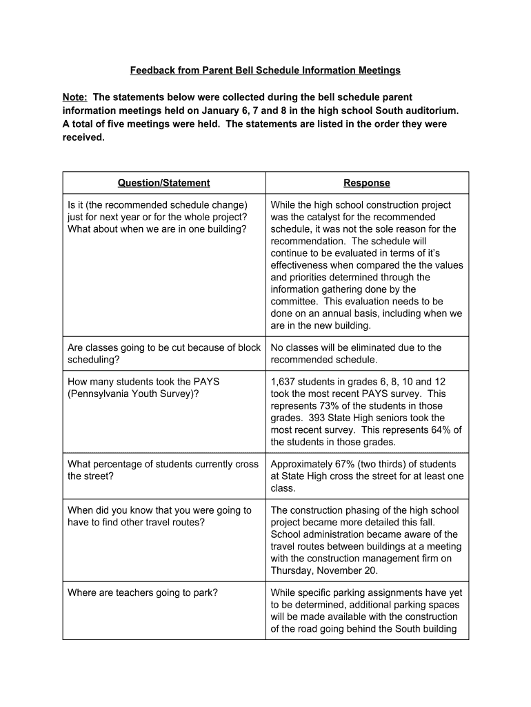 Scasd bell schedule: Fill out & sign online | DocHub