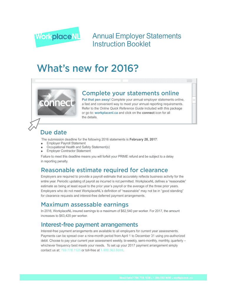 Fillable Online workplacenl Annual Employer Statement Instructions ...