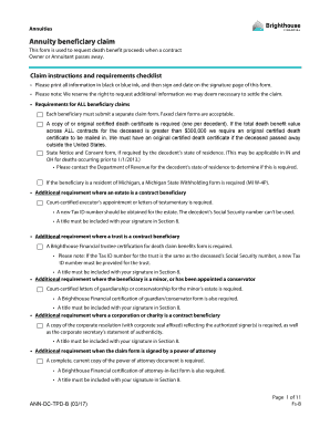 Fillable Online Annuity beneficiary claim - MetLife eForms Fax Email ...