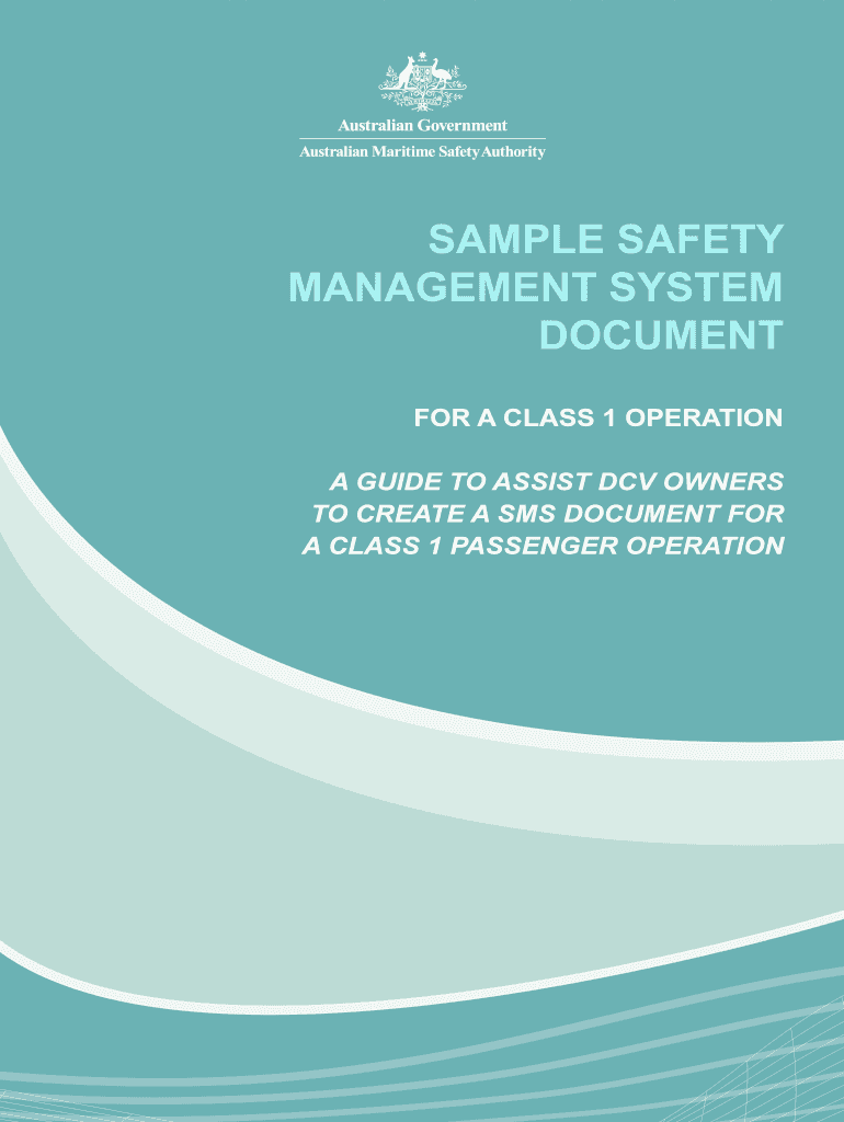 Fillable Online amsa gov sample safety management system document ...