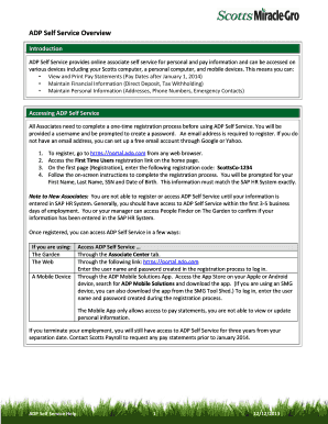 Fillable Online ADP Self Service Overview - mysacu.com Fax Email Print ...