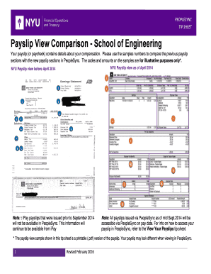 Fillable Online nyu Payslip View Comparison Fax Email Print - pdfFiller