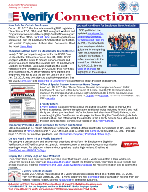 Fillable Online uscis E-Verify Connection; A newsletter for all ...