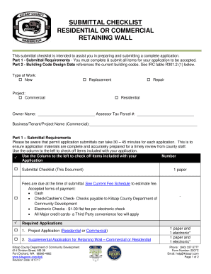 Fillable Online Residential or Commercial Retaining Wall Submittal ...