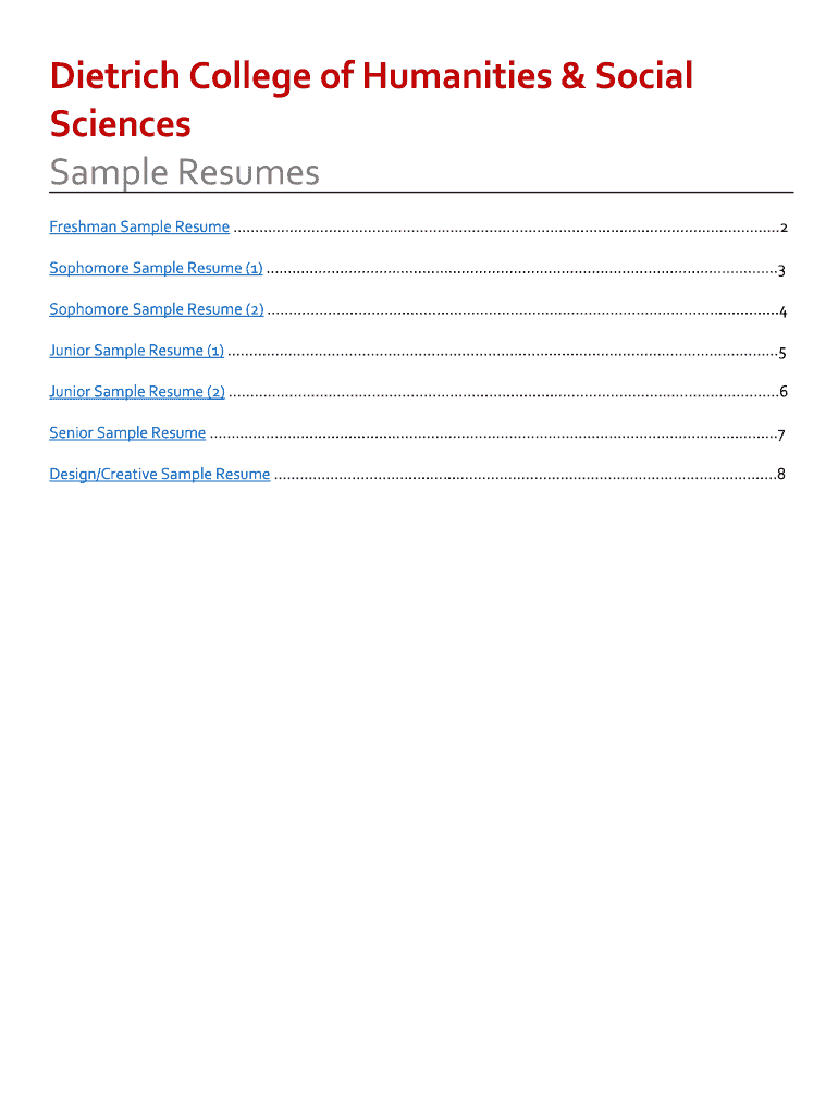 Fillable Online cms-staging andrew cmu Sample Resumes - cms-staging ...
