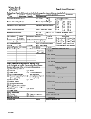 Fillable Online Appointment Summary Fax Email Print - pdfFiller