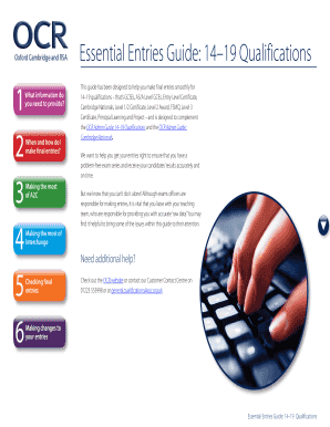 Fillable Online ocr org Essential Entries Guide - ocr org Fax Email Print - pdfFiller