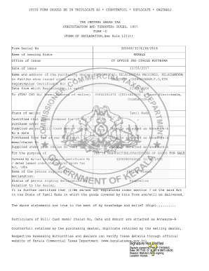 Fillable Online THIS FORM SHOULD BE IN TRIPLICATE AS * COUNTERFOIL ...