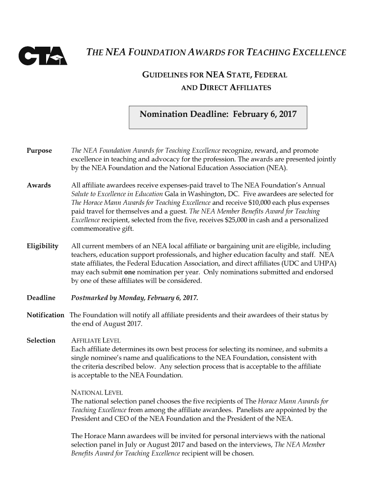 Fillable Online GUIDELINES FOR NEA STATE, FEDERAL Fax Email Print ...