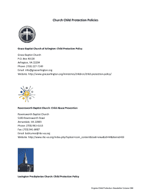 Fillable Online Church Child Protection Policies Fax Email Print ...