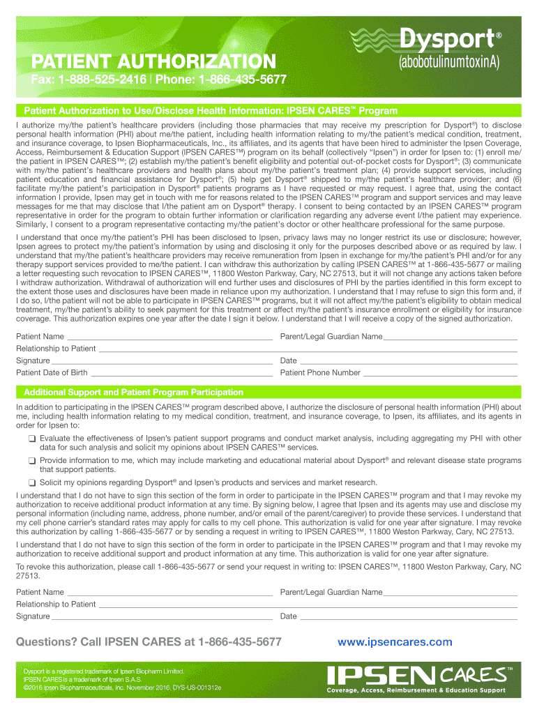 Fillable Online needymeds PATIENT AUTHORIZATION - NeedyMeds - needymeds Fax Email Print - pdfFiller