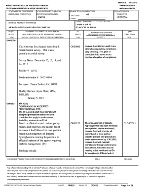 Fillable Online in This visit was for a federal home health ...