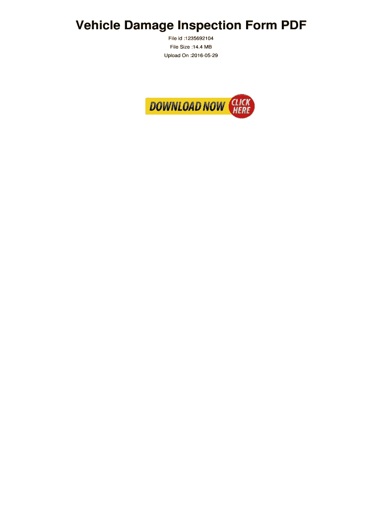 Fillable Online carhar calibe Vehicle Damage Inspection Form PDF ...