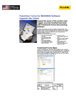 Fillable Online FlukeView Forms for 8845 8846 Software Upgrade (No ...