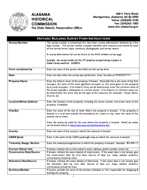 Fillable Online Instructions for Completing the AHC Building Survey ...