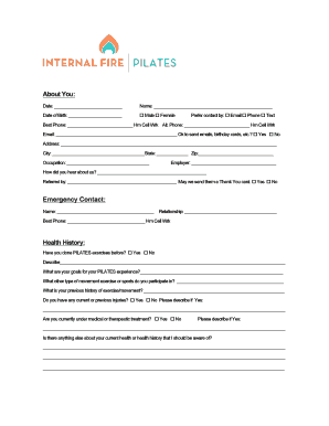 Fillable Online Internal Fire Intake Forms.doc Fax Email Print - pdfFiller