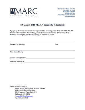 Fillable Online Attestation to Attendance Fax Email Print - pdfFiller