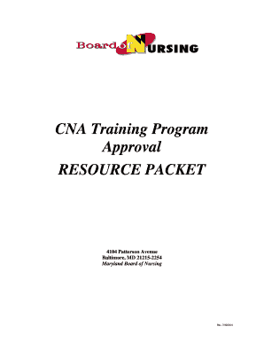 Fillable Online CNA Training Program Fax Email Print - pdfFiller