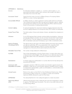 Fillable Online is appendix c: definitions - DTMO Fax Email Print - pdfFiller