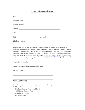 Fillable Online mtbethel Stock Authorization Form - Mt. Bethel United ...