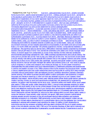 Fillable Online soido True To Form. True To Form Fax Email Print ...