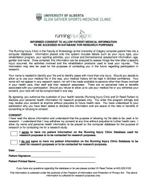 Fillable Online 3D Gait Analysis Consent Form - University of Alberta ...